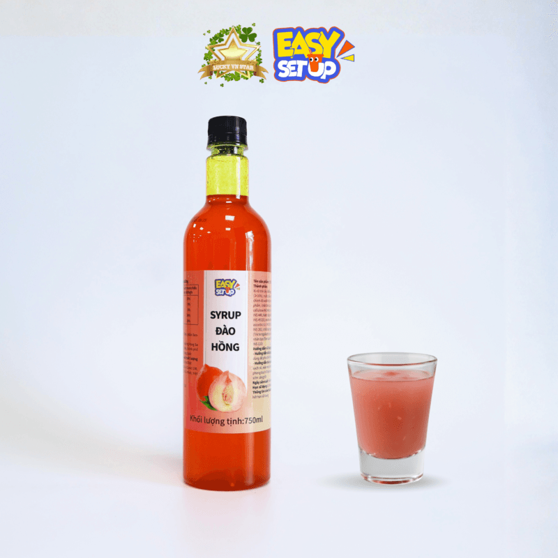 Syrup Đào Hồng – EASY SET UP LUCKY VN STAR [1KG] | LUCKY VN STAR